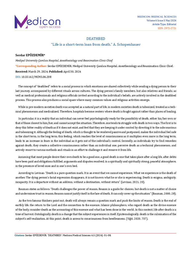 Understanding the Deathbed Process | PDF | Death | Reason