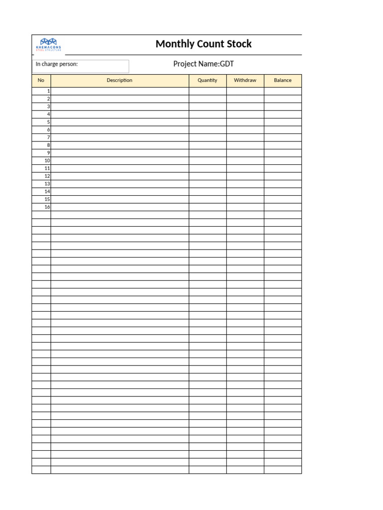 3.monthly Count Material | PDF