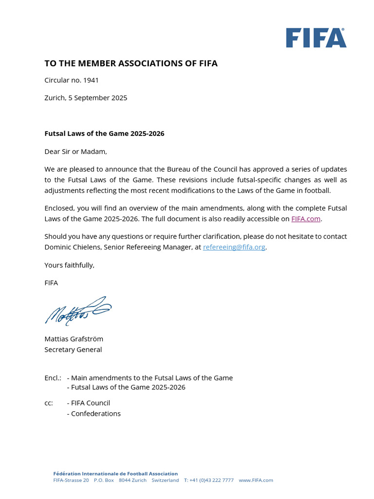 Futsal Laws of the Game 2025-2026 | PDF | Athletic Sports | Sports ...