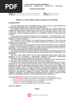 Olfu Mission Vision Core Values and History | PDF