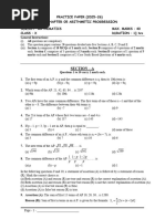 ARITHMETIC PROGRESSION - PYQs | PDF | Mathematics | Arithmetic