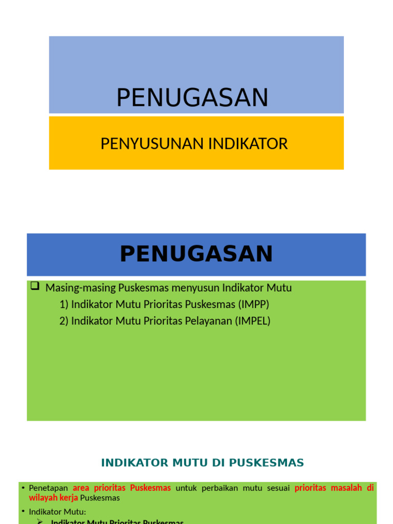 Penugasan Penyusunan Indikator Mutu | PDF