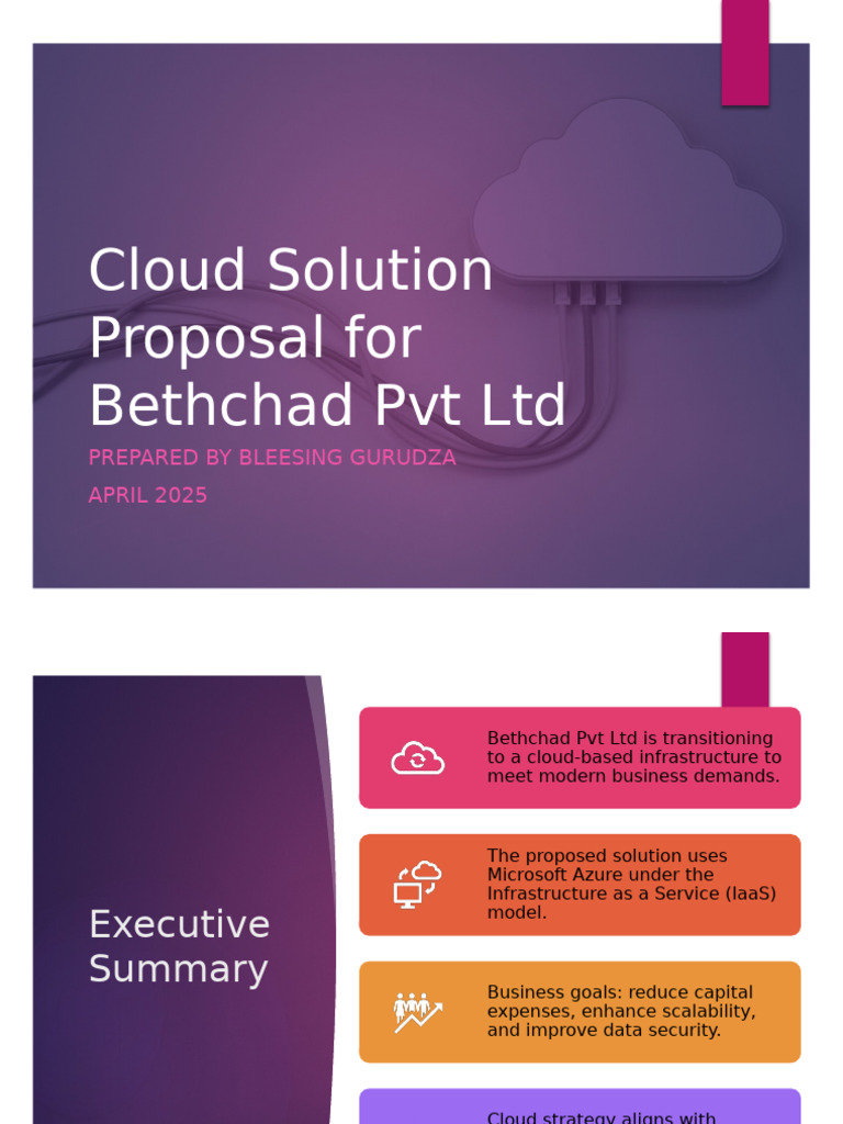 Cloud Migration Proposal for Bethchad Pvt Ltd | PDF | Cloud Computing ...