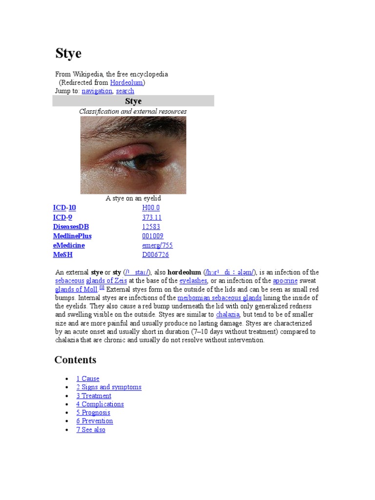 ICD-10 Codes for Styes and Hordeola | PDF | Ophthalmology | Rtt