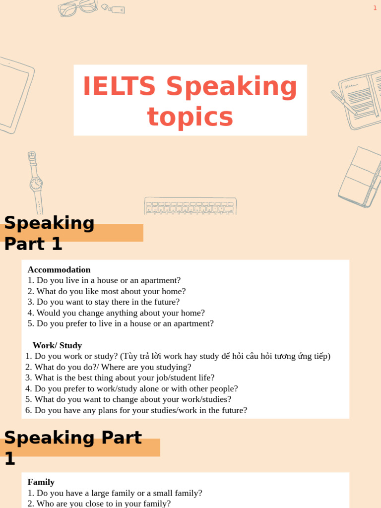 IELTS Speaking Topics and Questions | PDF