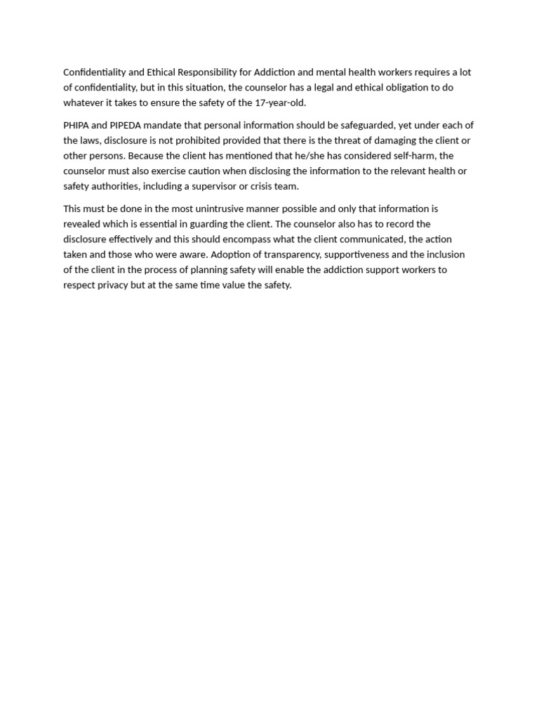 PHIPA and PIPEDA Mandate That Personal Information Should Be ...