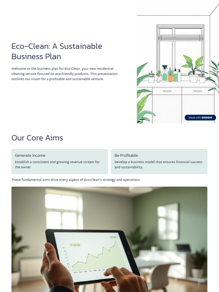 Eco Clean A Sustainable Business Plan | PDF | Performance Indicator ...