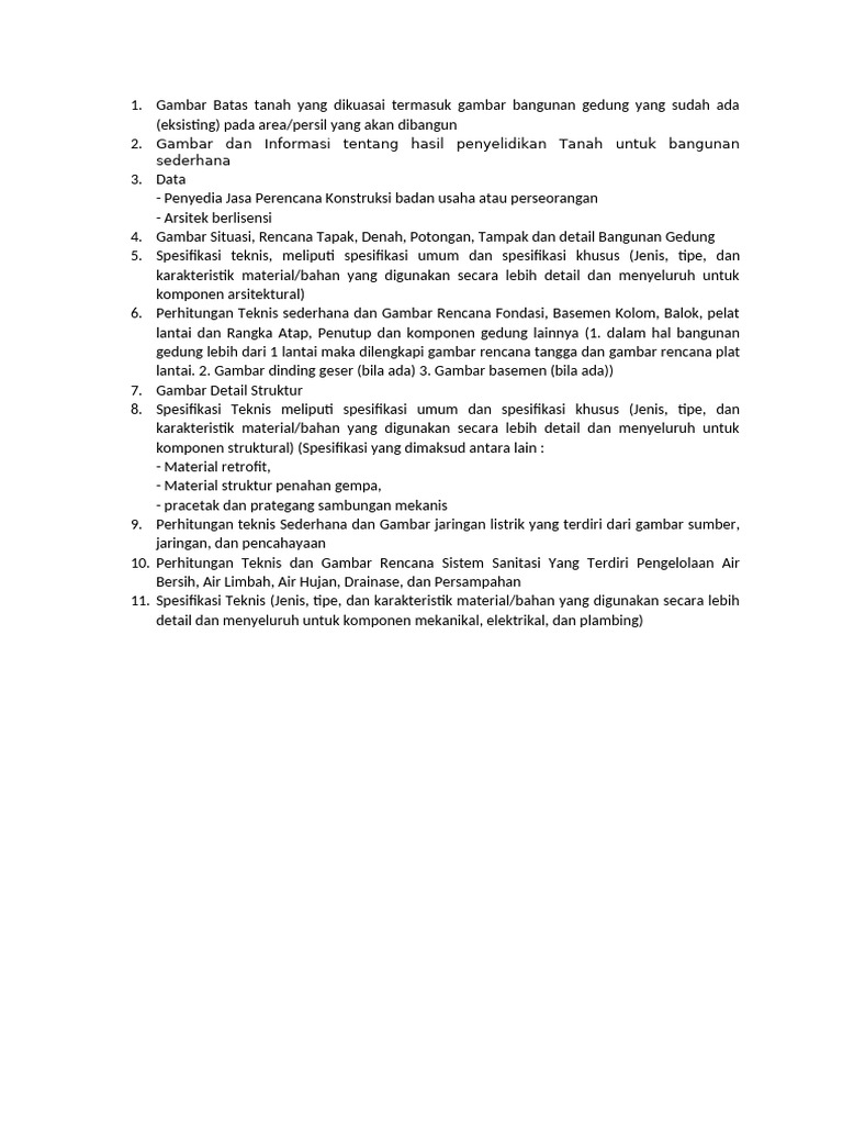 Syarat-Syarat Berkas PBG | PDF