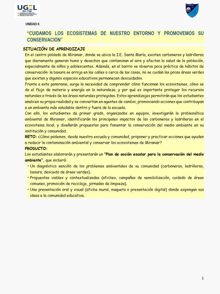 1° - ANEXO - Actv. 1-U-6 | PDF