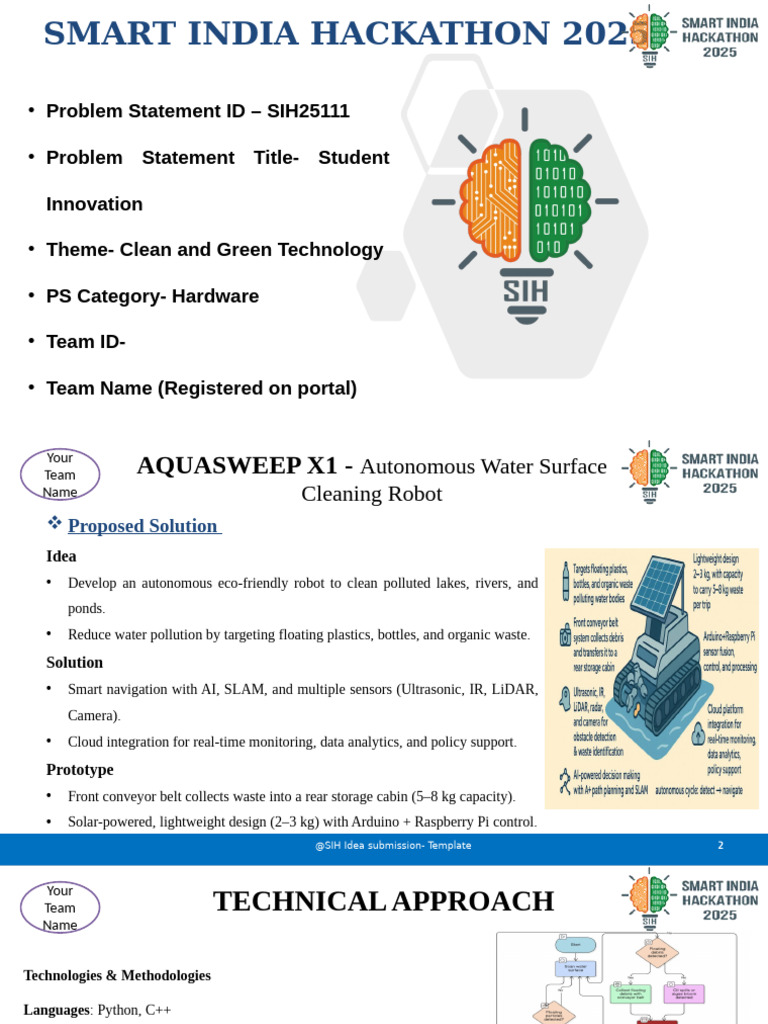 SIH2025 IDEA Presentation Format | PDF | Natural Environment | Lidar