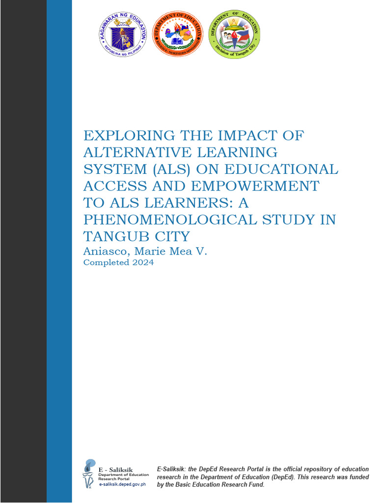 Exploring The Impact of Alternative Learning System (Als) On ...