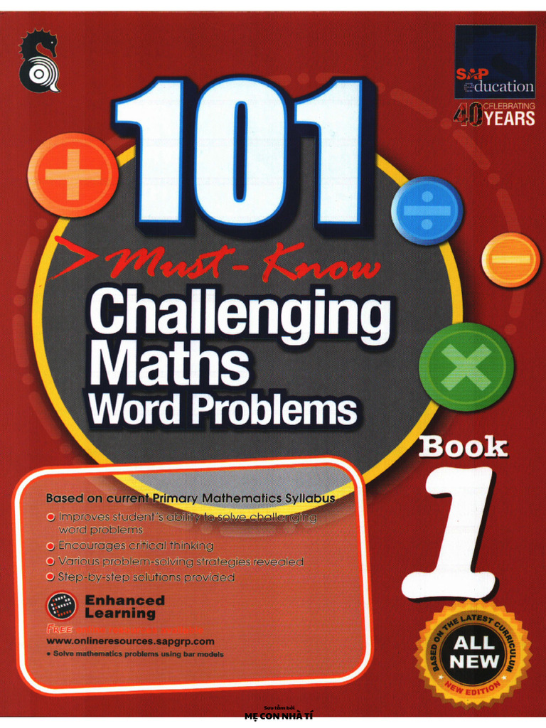 101 Challenging Math Word Problems Book 1 | PDF