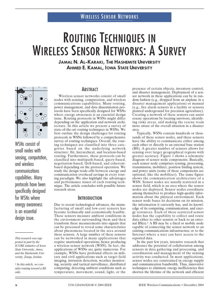 Routing Paper WSN | PDF | Wireless Sensor Network | Routing