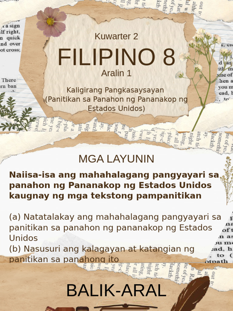 Fil8 Q2 Aralin 1 | PDF