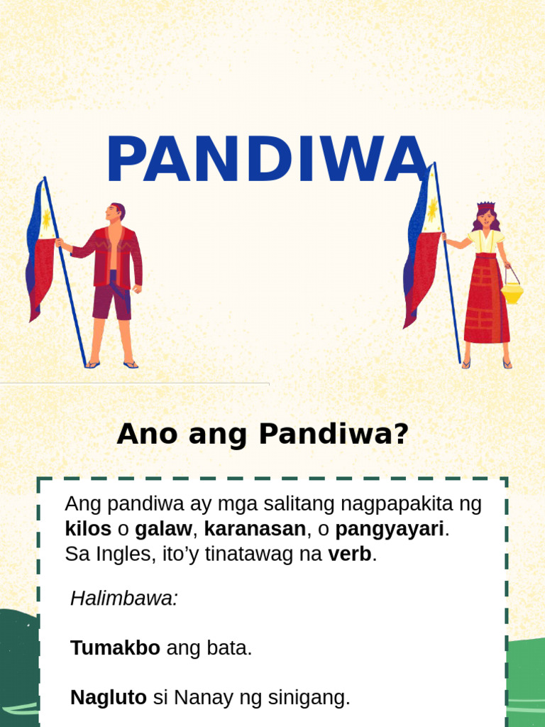 Pandiwa For Filipino Grade 7 Quarter 1. | PDF