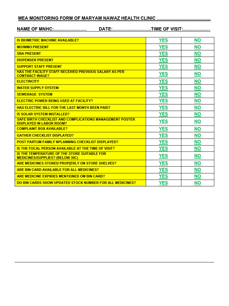 Mea Monitoring Form MNHC | PDF | Drugs