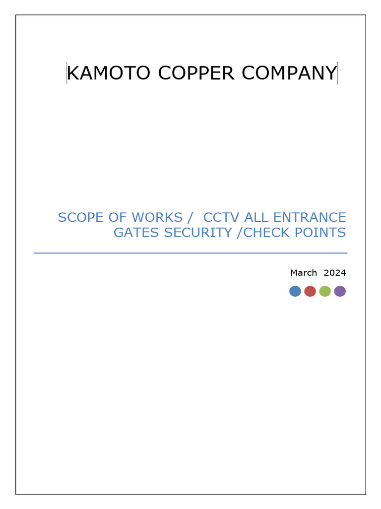 SOW CCTV All Entrance Gates Security Check Points | PDF | Closed ...