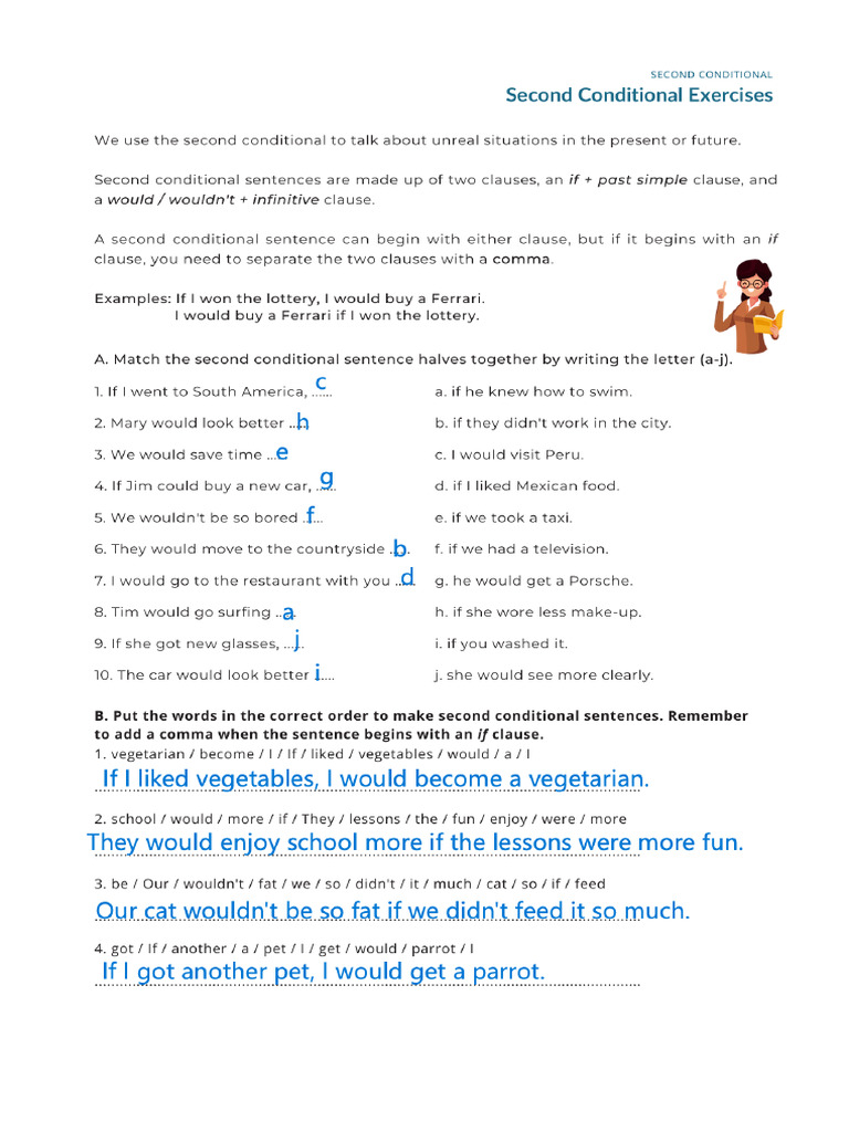 Second Conditional Answer Key | PDF