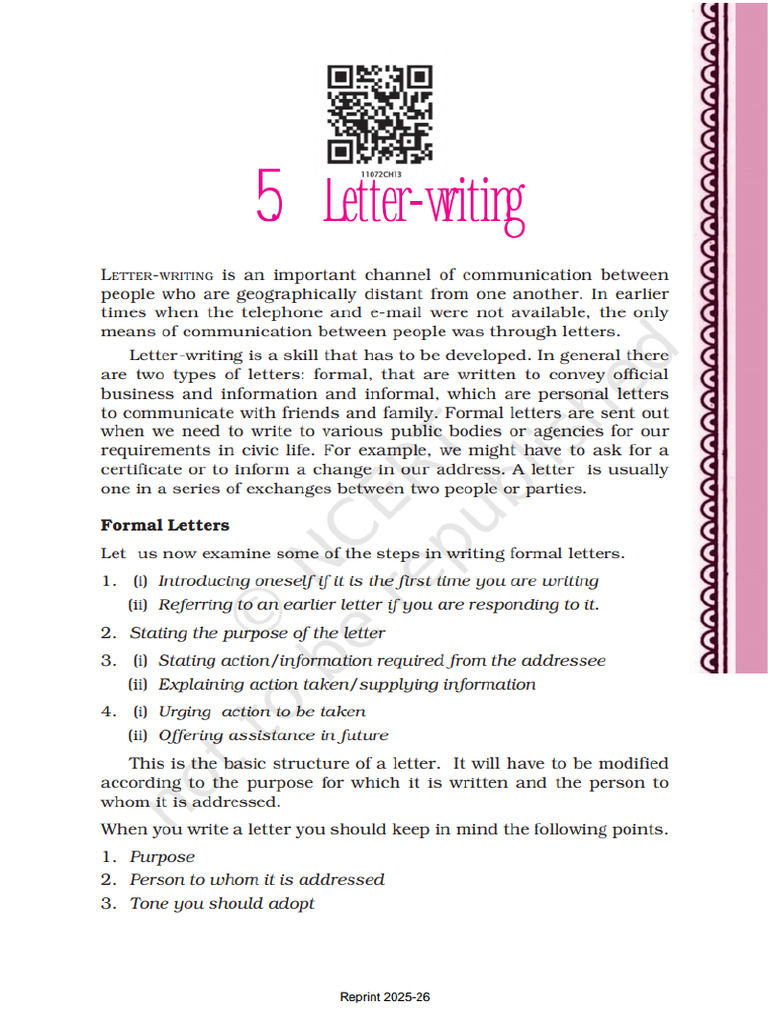 Class 9th Letter Writing | PDF