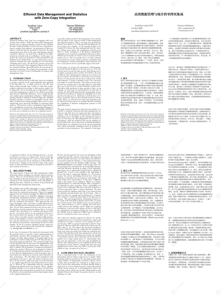 Ssdbm2014-R-Embedded-Monetdb-Cr - Dualpdf Dual Format Chinese English | PDF | Databases ...