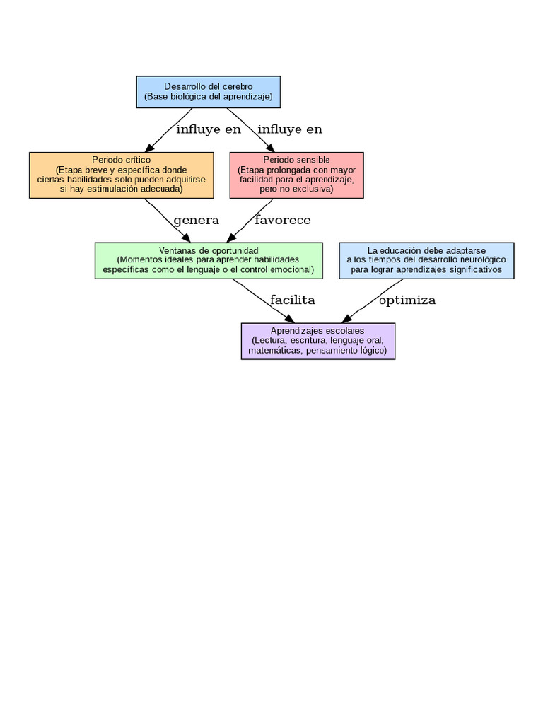 Mapa Conceptual Coloreado Aprendizajes | PDF