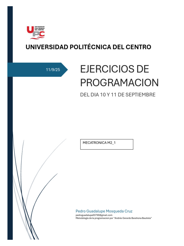 Ejercicios de Programacion | PDF