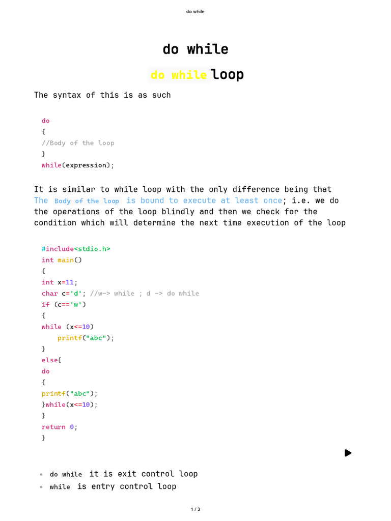 Do While | PDF