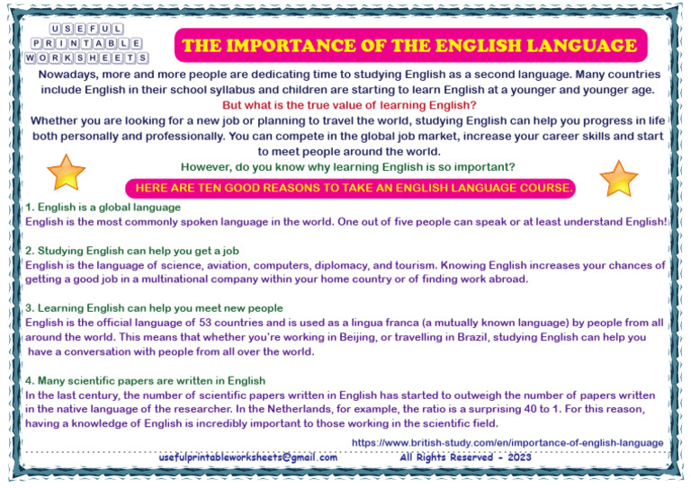 310 - The Importance of The English Language | PDF