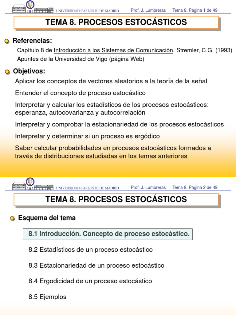 Procesos Estocásticos y Estadísticos | PDF | Estocástico | Variable ...