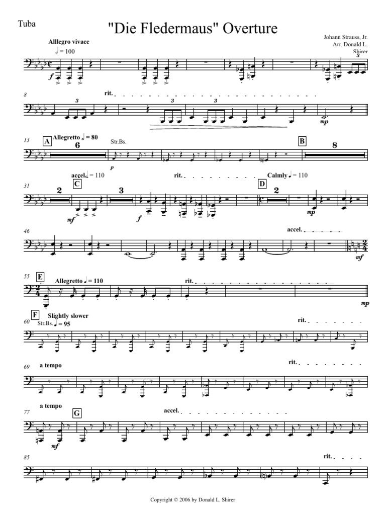 Tuba "Die Fledermaus" Overture | PDF | Formes musicales | Éléments de ...