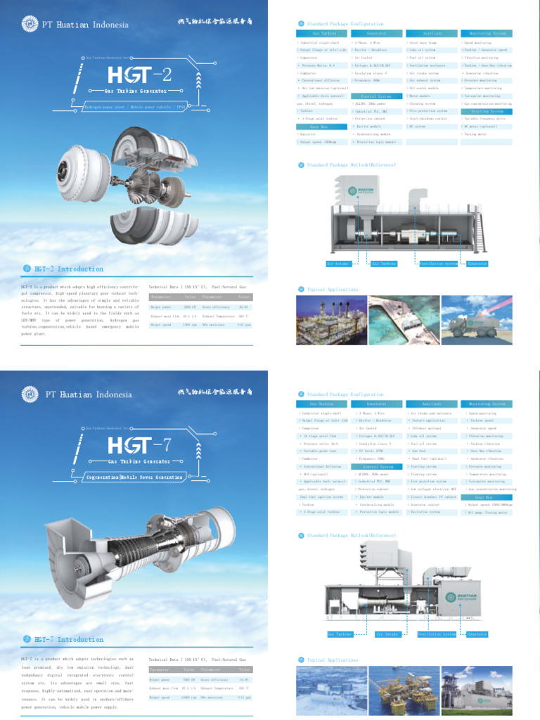 HGT Series Gas Turbine Generators Overview | PDF | Gas Turbine ...