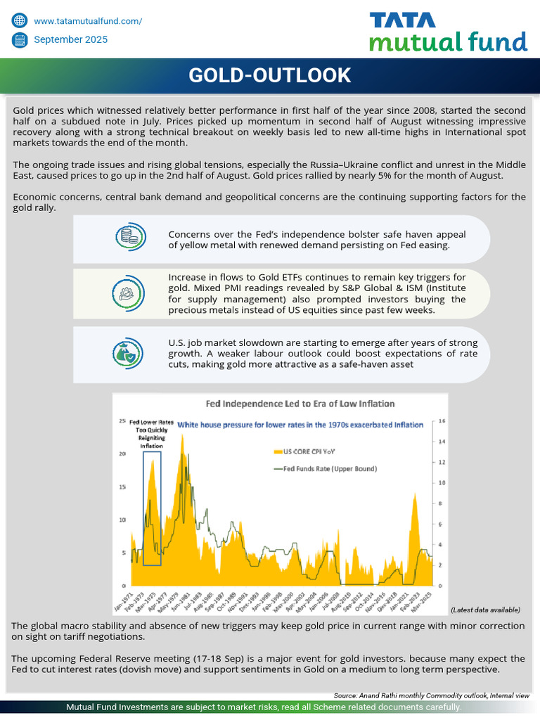 Gold One Pager - Sept 2025 | PDF