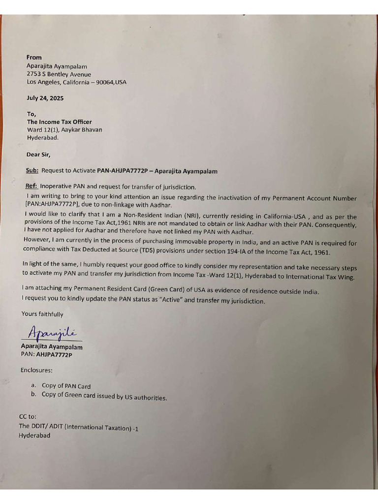 Annexure 1-Signed Request Letter | PDF