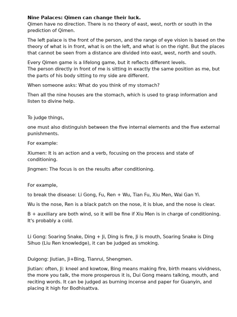 Nine Palaces | PDF