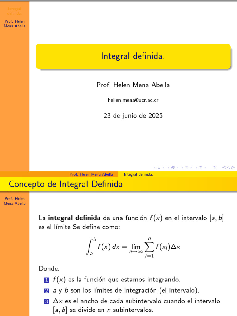 Integral Definida | PDF | Integral | Álgebra lineal
