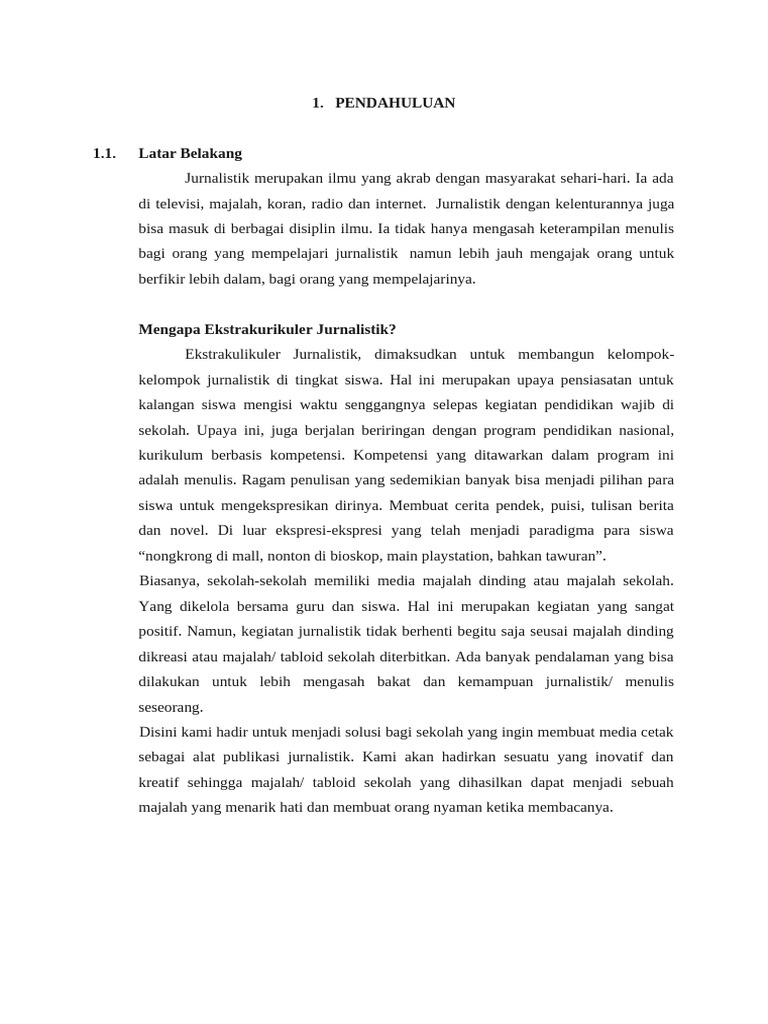 Program Kerja Jurnalistik | PDF