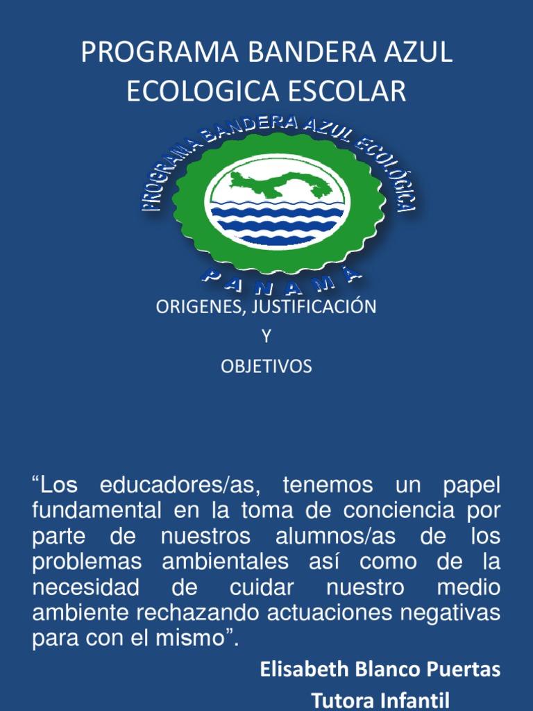 Programa Bandera Azul Ecologica Escolar | PDF | Entorno natural ...