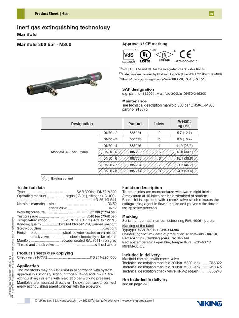 Manifold 300 Bar - Inert Gas System | PDF | Chemical Engineering ...