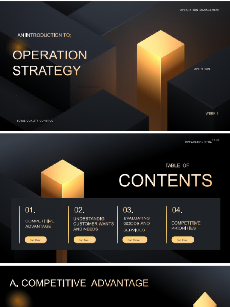 Operation Strategy (Week 2) | PDF | Goods | Business Process