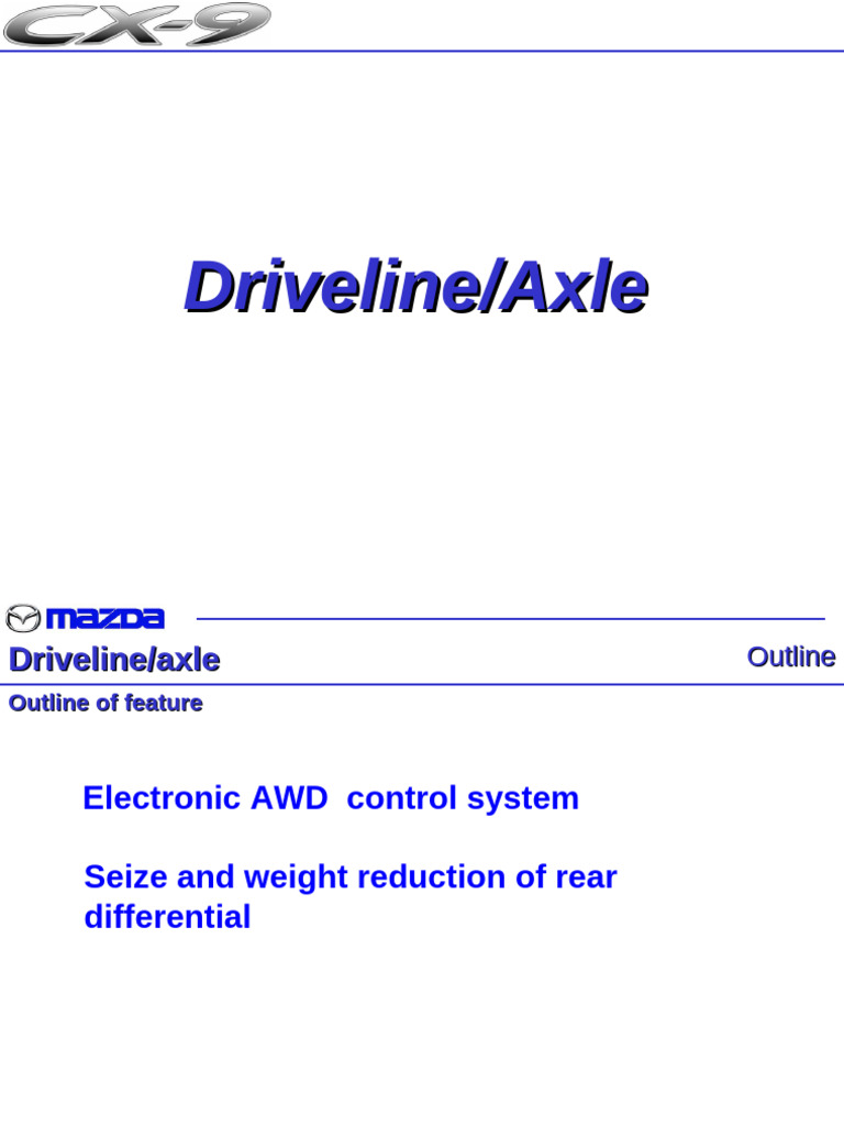 Driveline and Axle Specifications Guide | PDF | Axle | Four Wheel Drive