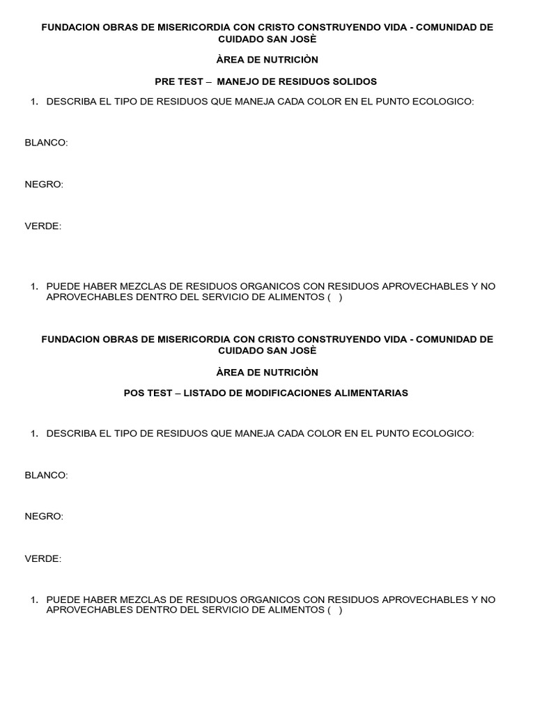 PRE TEST Y POST TEST - Docx - 20241122 - 135639 - 0000 | PDF