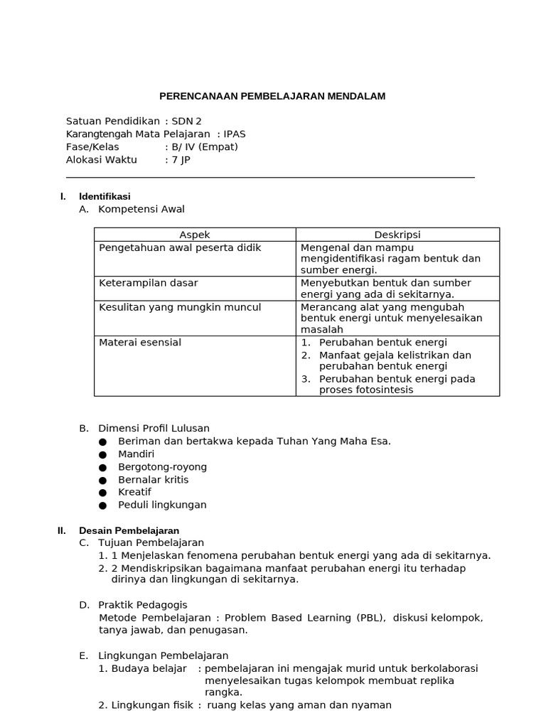 Perbaikan RPP Digital untuk Pembelajaran | PDF