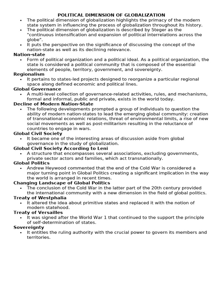 TCW | PDF | Globalization | Developing Country