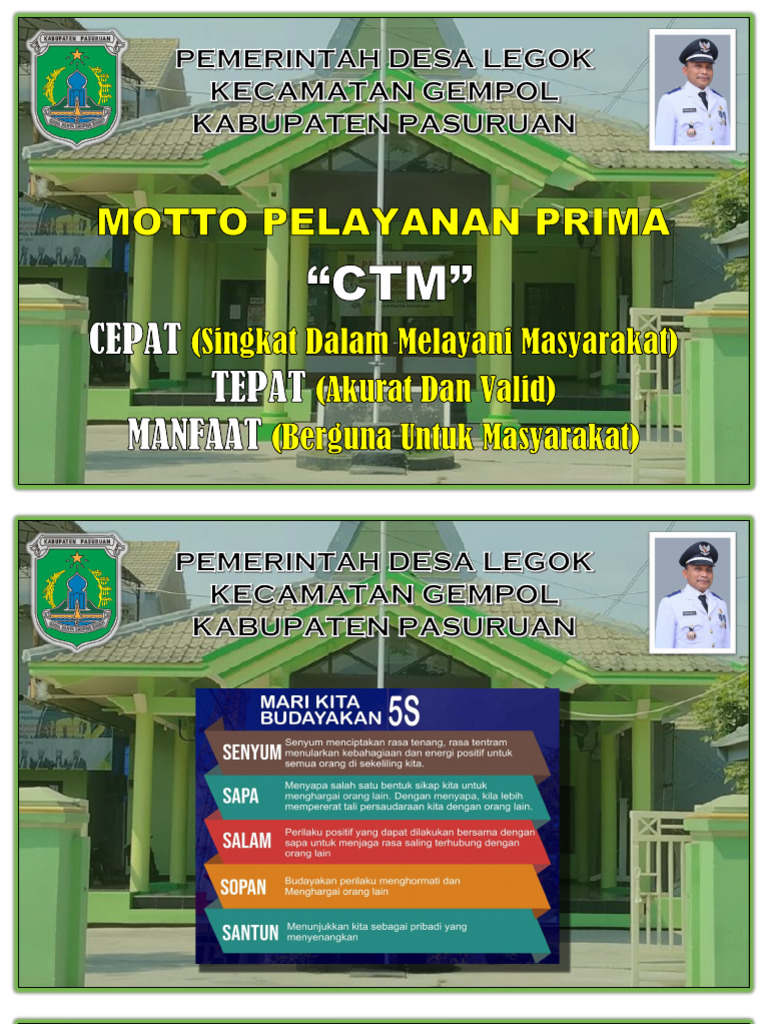 Motto Pelayanan Desa Legok 2022 | PDF