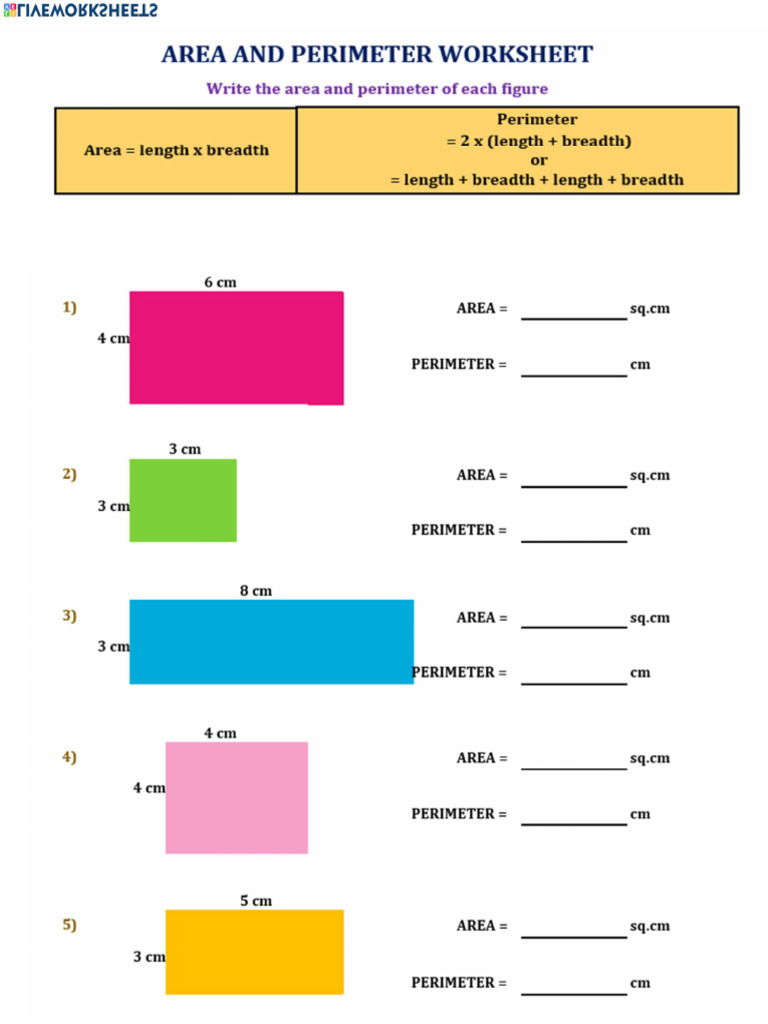Area and Perimeter Grade 4 1 | PDF