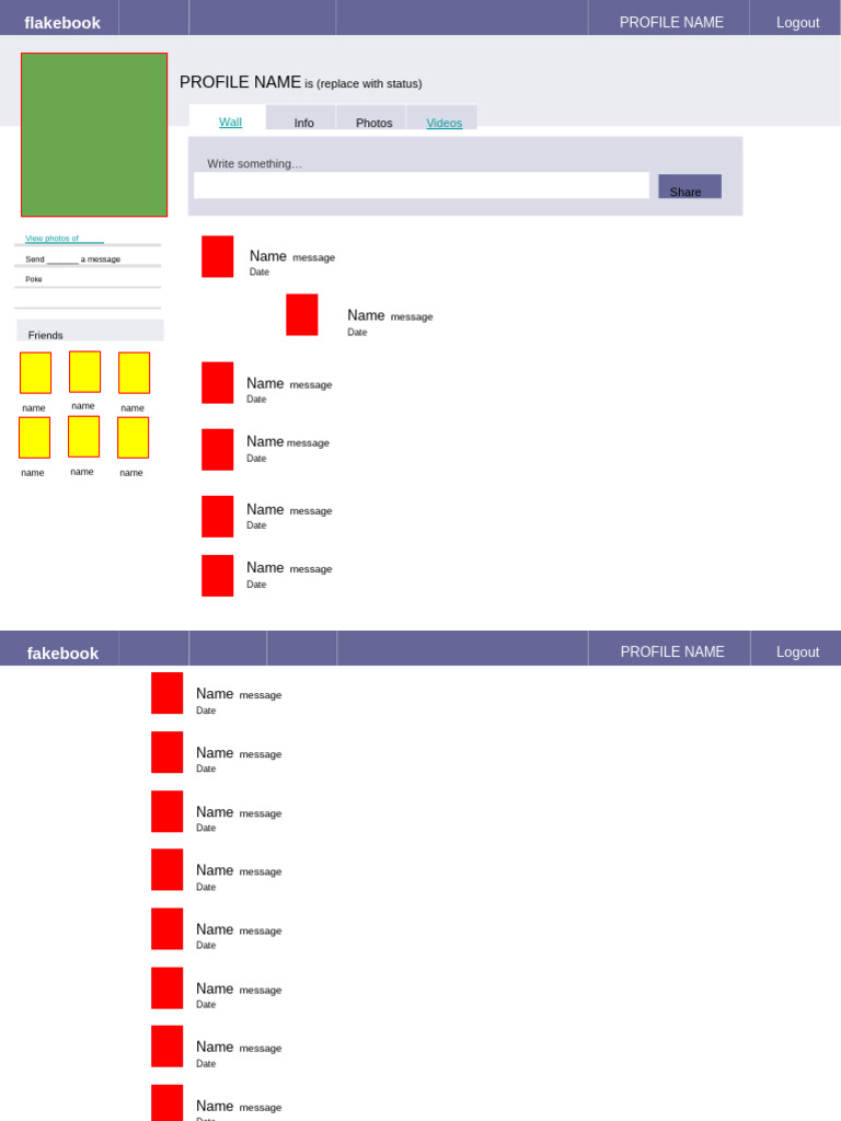 Fakebook Profile Template PDF | PDF | World Wide Web | Internet & Web