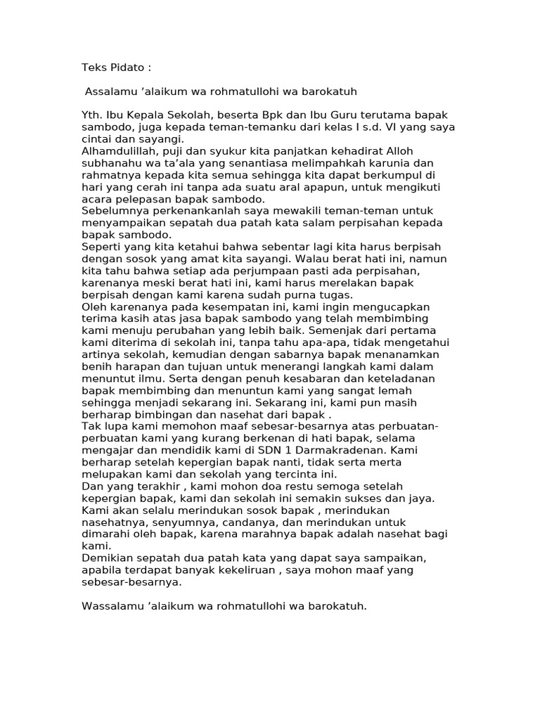 Teks Pidato | PDF