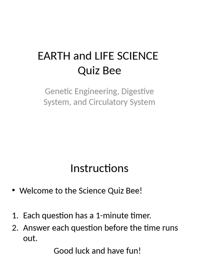 Earth Science Quiz: Genetics & Circulation | PDF | Digestion | Stomach