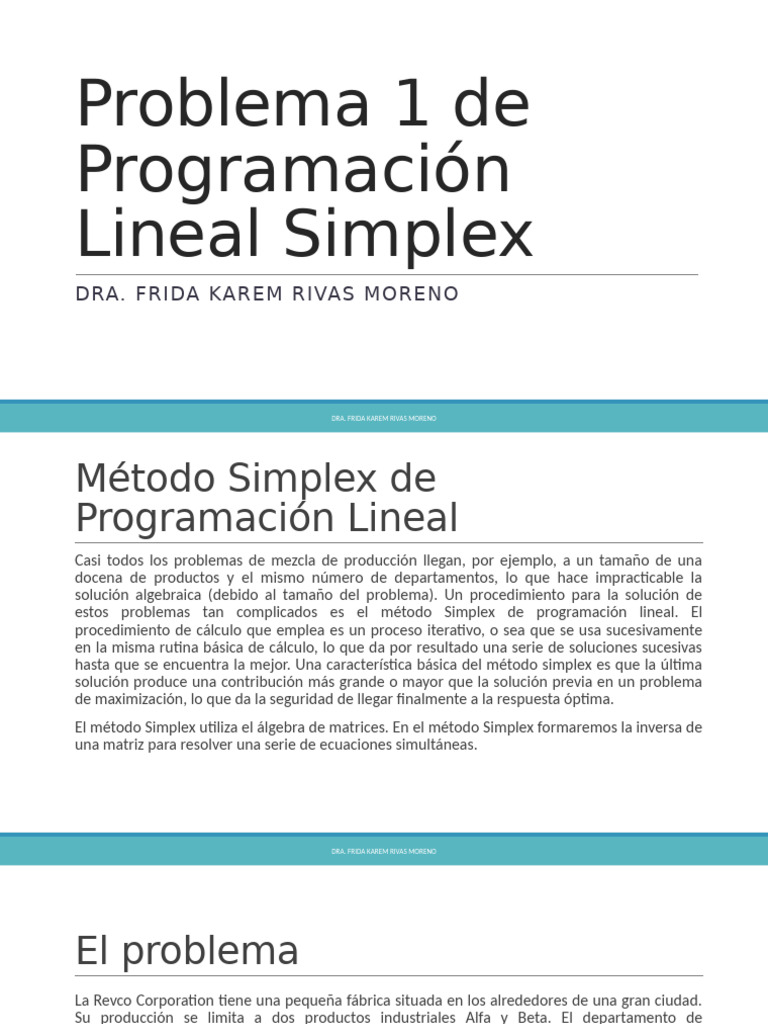 U3 2 Ejercicio 1 Simplex | PDF | Programación lineal | Matriz (Matemáticas)