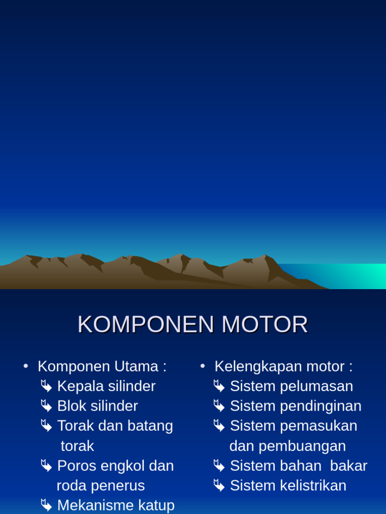 Komponen Utama dan Pemeriksaan Motor | PDF